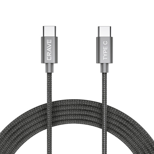 Type C to Type C Cable - 3 ft Dark Slate - Crave Direct